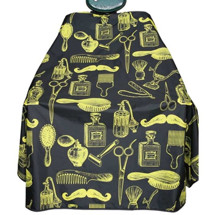 CAPE BARBER CUTTING 128x150CM BLK - Sharplines